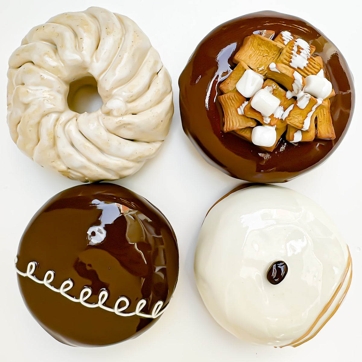 1925 Double Chocolate Loops Filled Ceramic Donut – Catherine McMillan